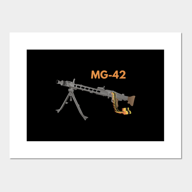 German WW2 Machine Gun MG-42 - Mg42 Machine Gun - Posters and Art ...