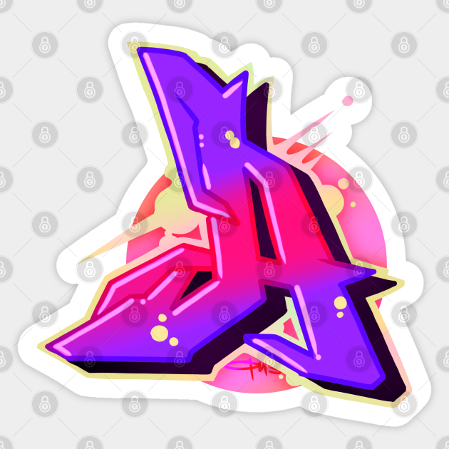 Letter A - Graffiti Street Art Style Purple A - Graffiti Letters ...