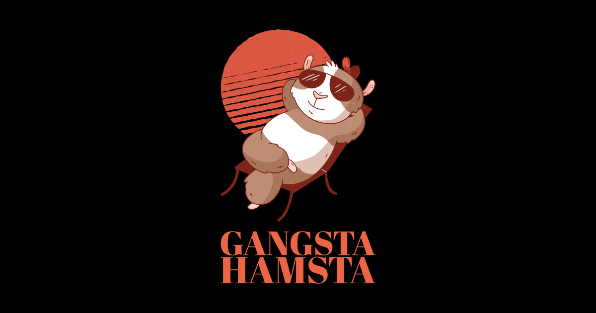 Hamster - Gangsta Hamsta - Hamster - Magnet | TeePublic