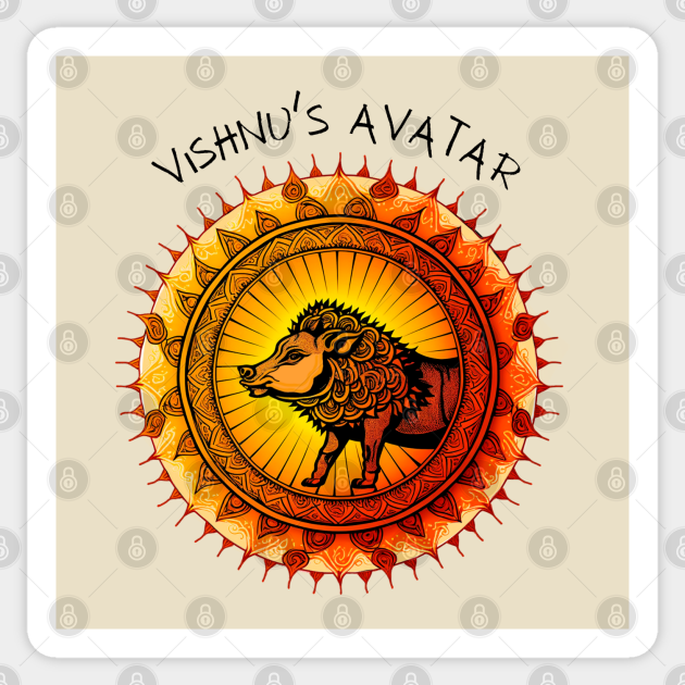Varaha | Vishnu's Avatar | Boar God |Hinduism God - Varaha - Sticker ...