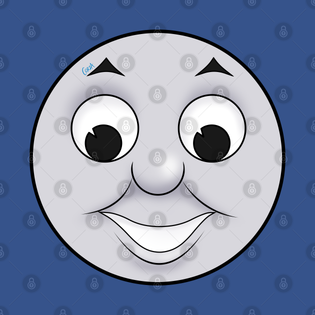 Thomas happy face (cartoon ver.) - Thomas Tank Engine - Kids T-Shirt ...