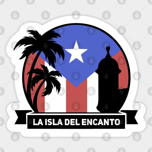 La isla del encanto - Puerto Rico - Sticker | TeePublic