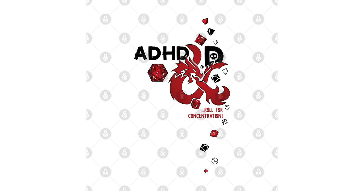ADHD&D | Roll for concentration | DnD (for white, no text) - Dnd - T ...