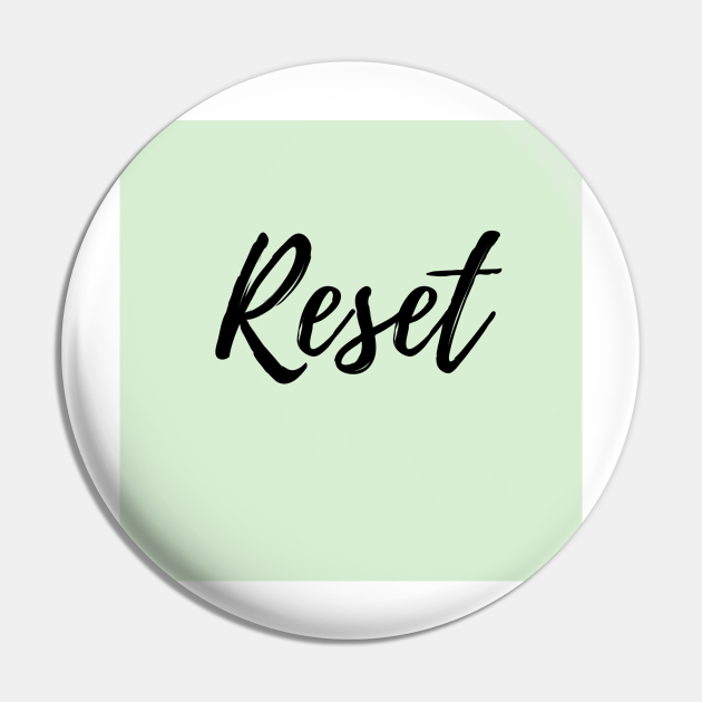 Reset - positive affirmation word, green background - Reset - Pin ...