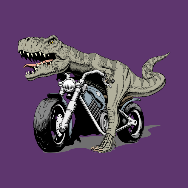 T-rex dinosaur riding a motorcycle - T Rex Dinosaur Riding A Motorcycle ...