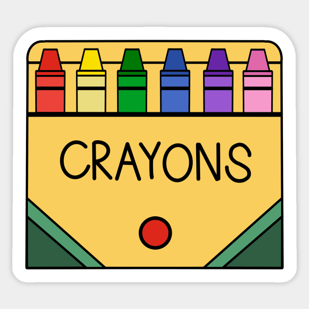 Crayons Drawing - Crayons - Sticker | TeePublic
