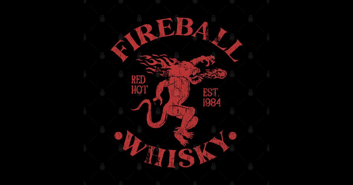 vintage fireball whiskey - Vintage - Sticker | TeePublic