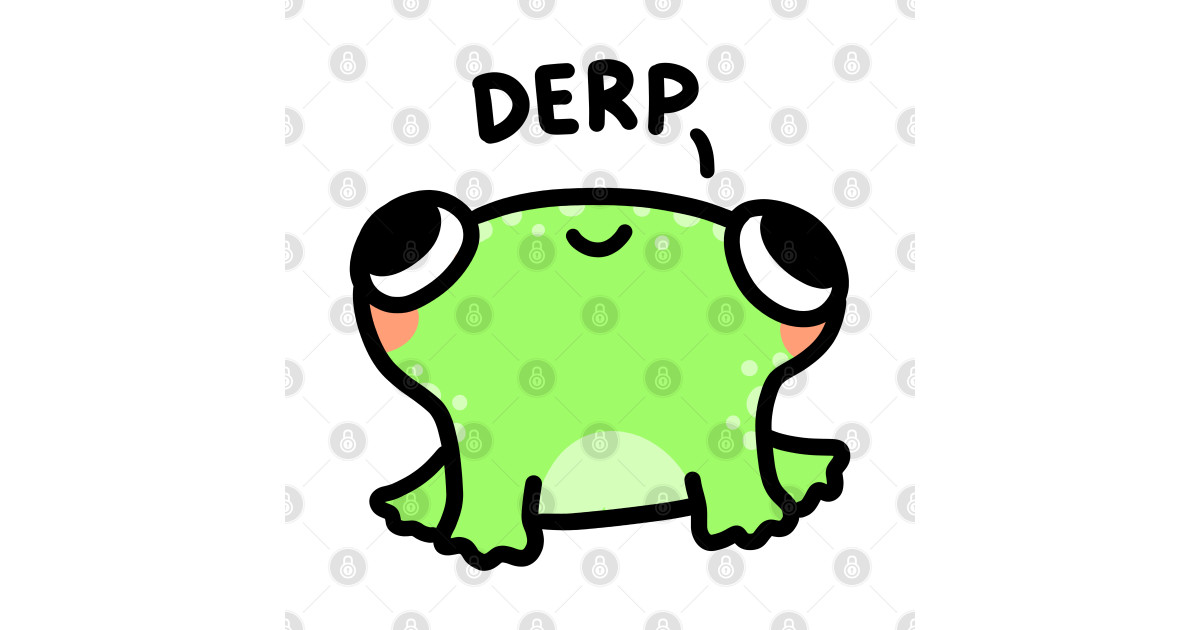 Derpy frog - Frog - T-Shirt | TeePublic