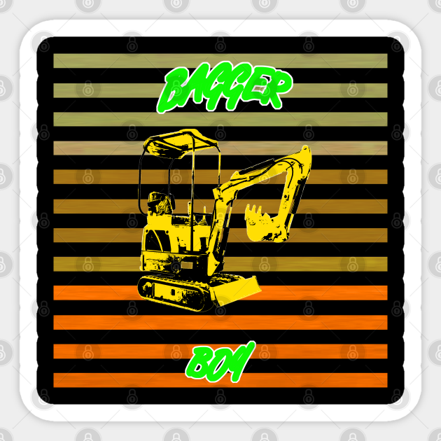 Bagger boy - bagger - digger design to kids - Bagger Boy - Sticker ...