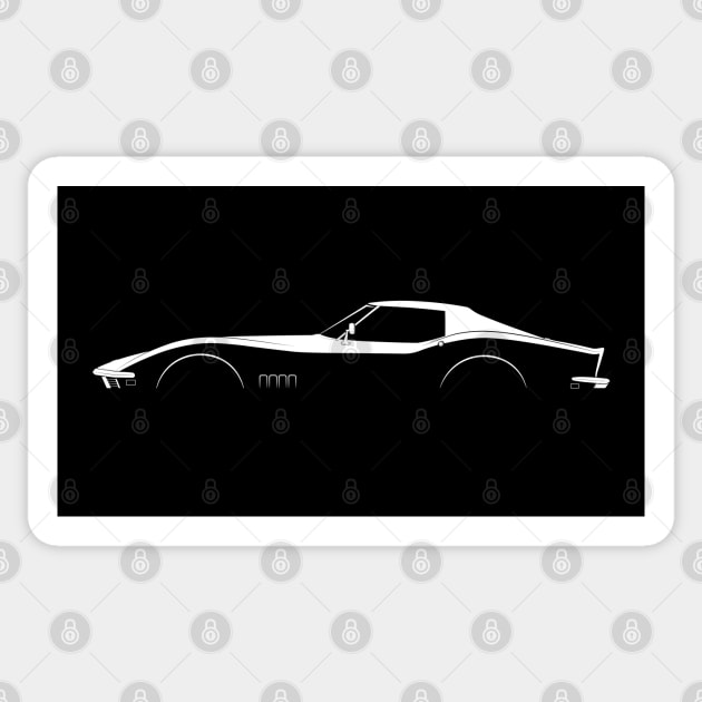 Chevrolet Corvette (C3) Silhouette - Chevrolet Corvette - Sticker ...
