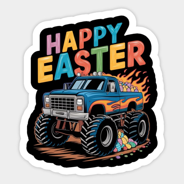 Boys Happy Easter Monster Truck Easter Eggs Toddler - Monster Truck ...