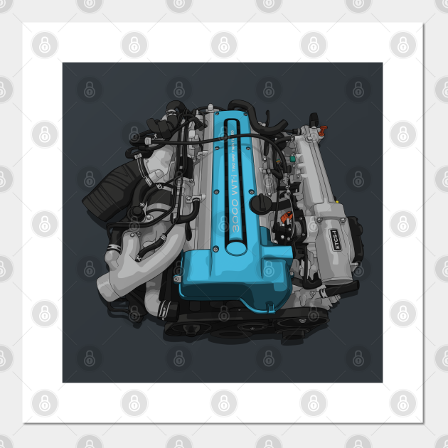 2jz engine - Toyota - Posters and Art Prints | TeePublic