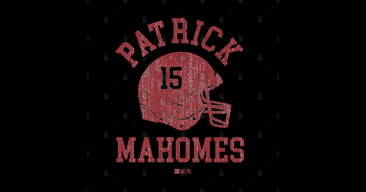 Patrick Mahomes Kansas City Helmet Font - Patrick Mahomes - Sticker ...