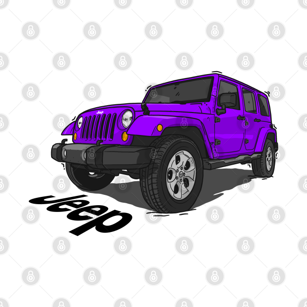 Jeep Wrangler - Purple - Jeep Wrangler - T-Shirt | TeePublic