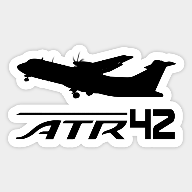 ATR 42 Silhouette Print (Black) - Atr42 - Sticker | TeePublic