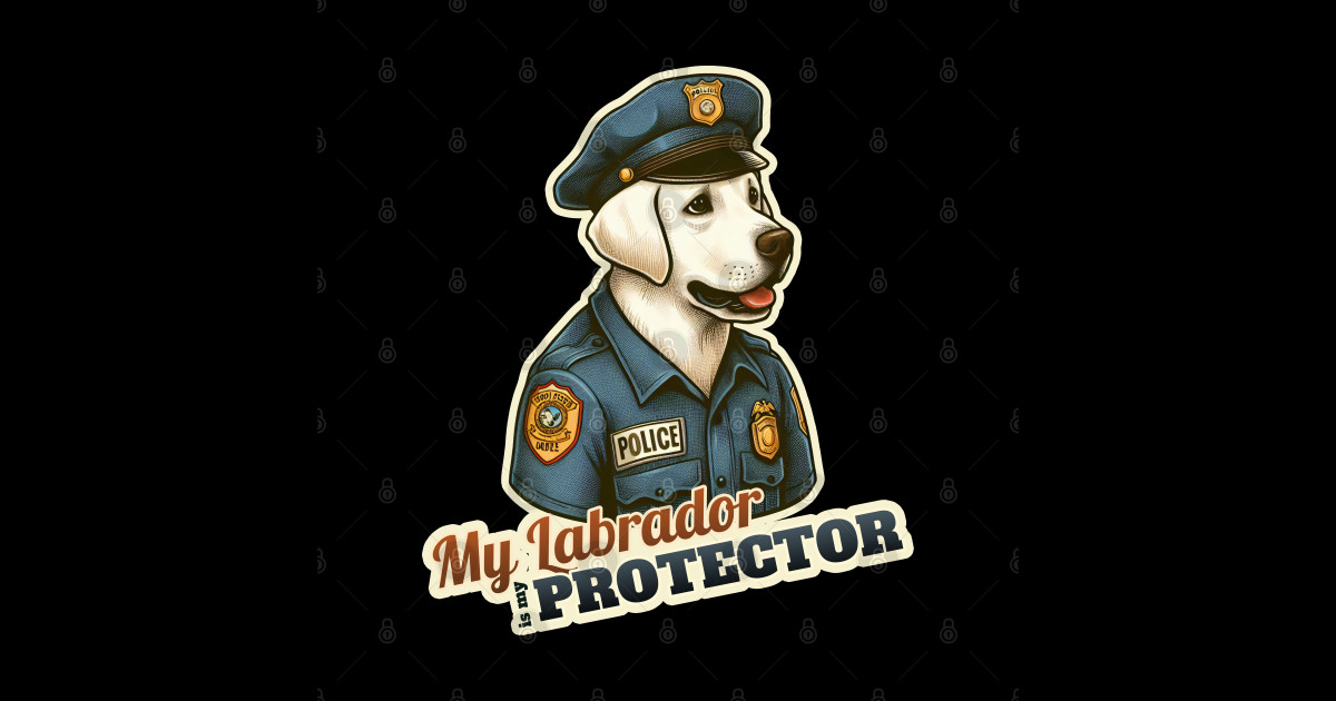 Labrador Retriever Police - Labrador Retriever Police - Sticker | TeePublic