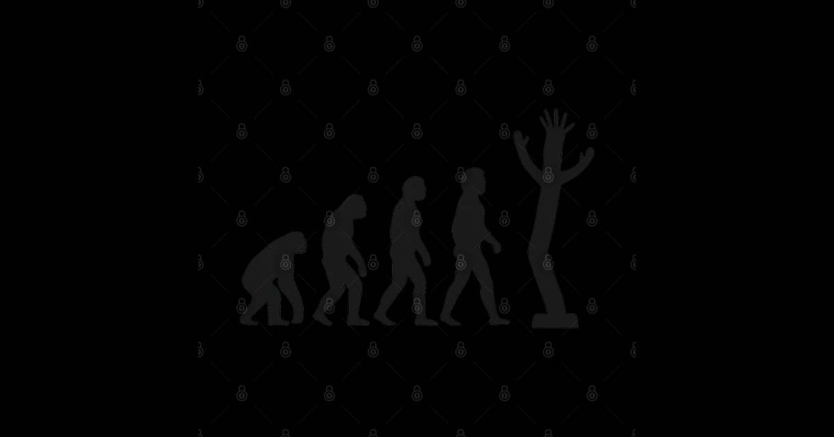 Divergent Evolution: Balloon Man! - Evolution Of Man - Sticker | TeePublic
