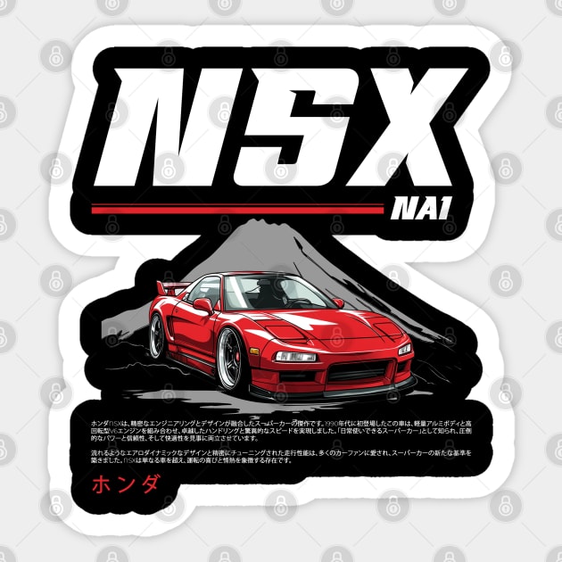 Red NSX JDM Cartoon - Jdm - Sticker | TeePublic
