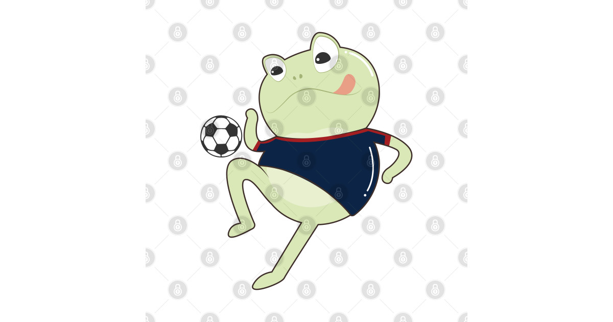 Frog as Soccer player with Soccer ball - Soccer - T-Shirt | TeePublic