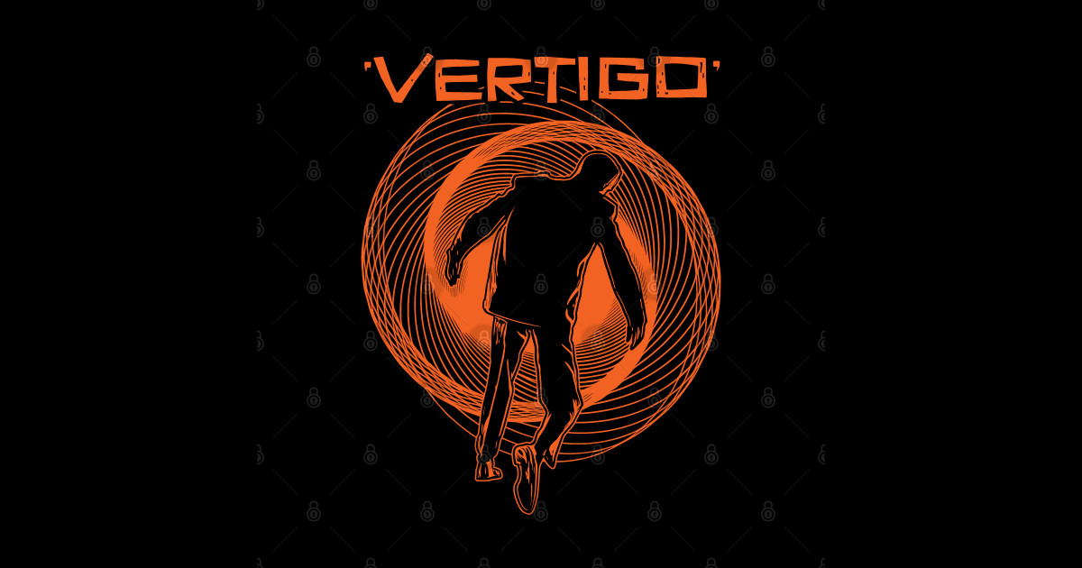 Vertigo Scottie Spiral Vortex (Orange) - Vertigo - Sticker | TeePublic
