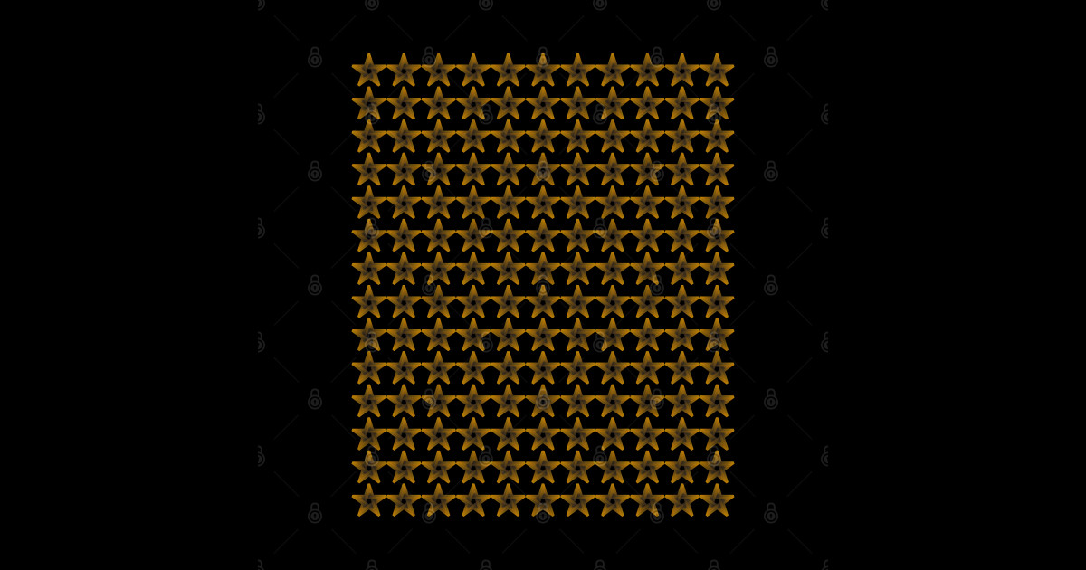 Modern 3d Golden Star Pattern - Star Pattern - Sticker | TeePublic