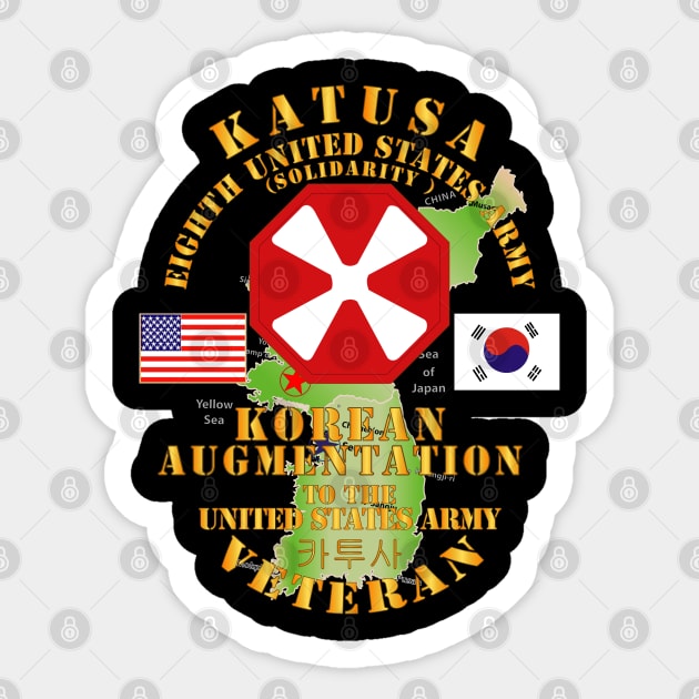 KATUSA - 8th Army w Korea Map Green - Katusa 8th Army W Korea Map Green ...