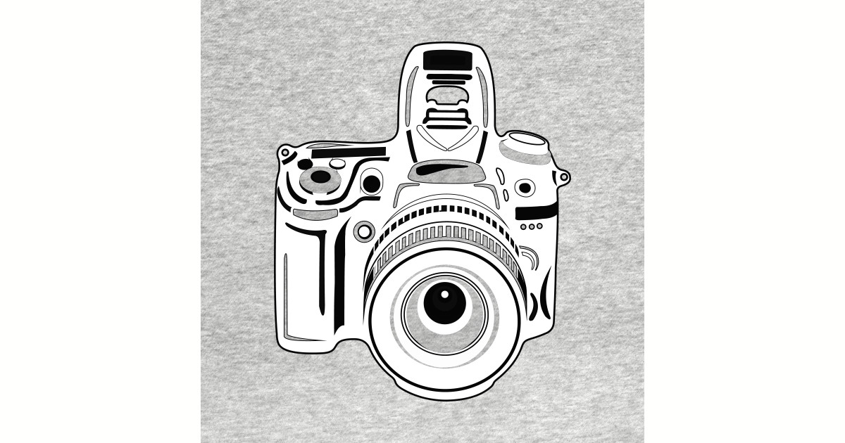 Black and White Camera - Camera - Sticker | TeePublic