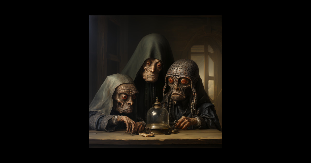 Alien Renaissance Painting - Aliens - Sticker | TeePublic