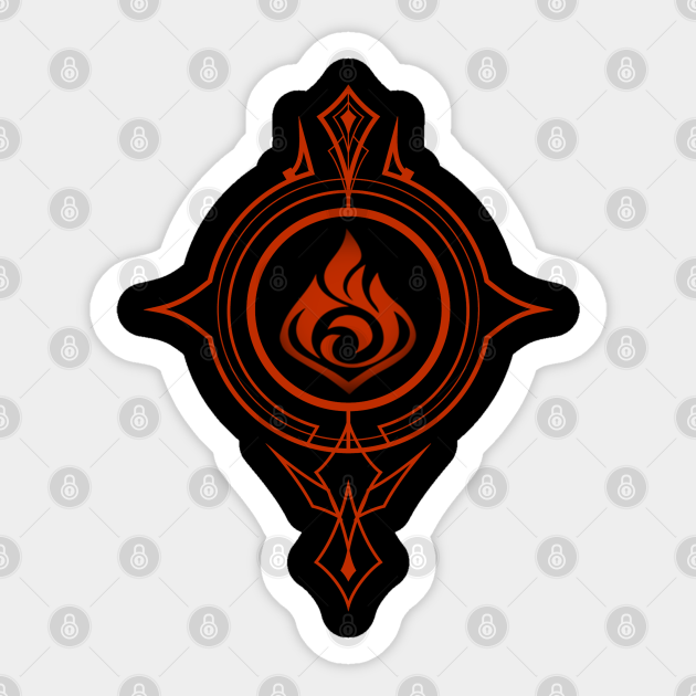 Pyro Element - Genshin Impact - Sticker | TeePublic