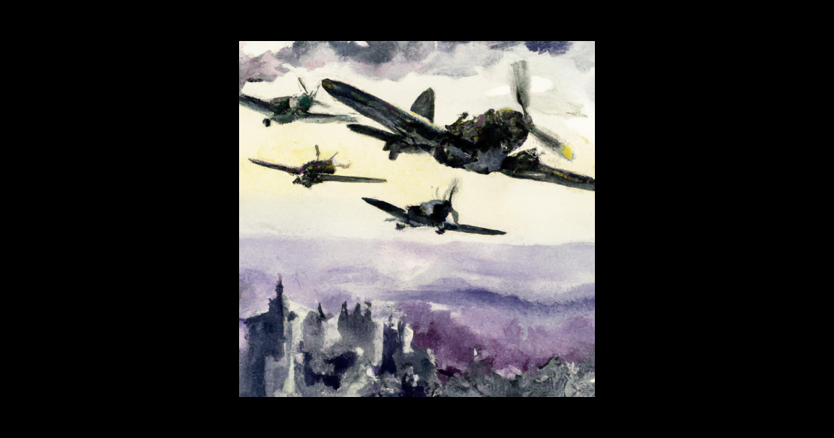 Watercolor Dogfight - Dogfight - Sticker | TeePublic