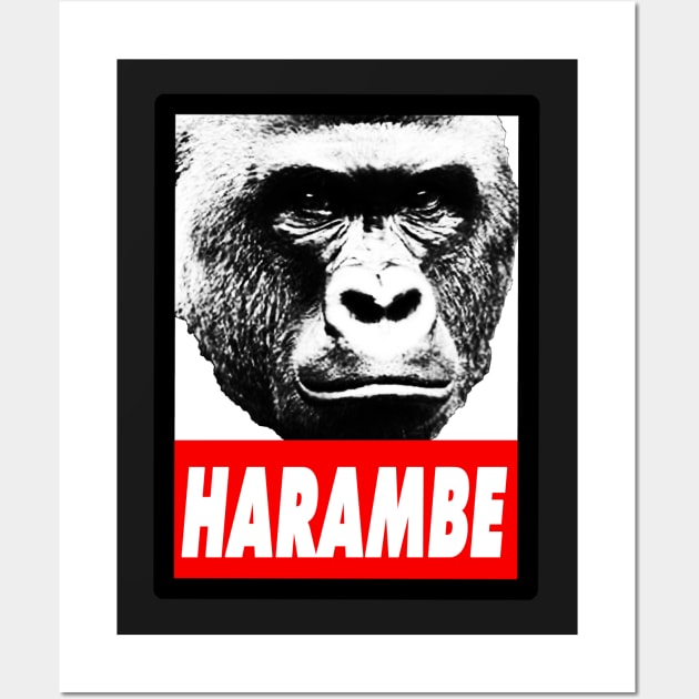 Harambe the Gorilla. - Harambe - Posters and Art Prints | TeePublic
