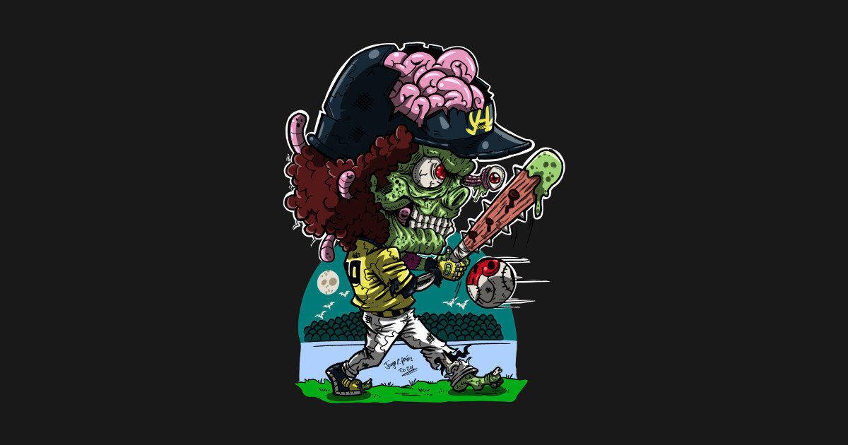 Aguilas Zombie hitter - Peloteros Zombies - T-Shirt | TeePublic