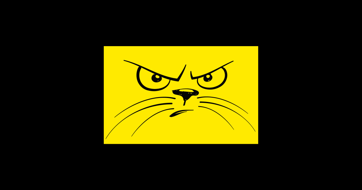 Angry cat watching - Dont hug me im scared - Cat - Sticker | TeePublic