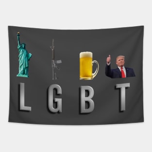 Lgbt Liberty Guns Beer Trump Tapestries for Sale | TeePublic