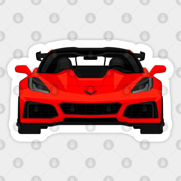 Z06 ZR1 RED - Corvette Z06 Zr1 - Sticker | TeePublic
