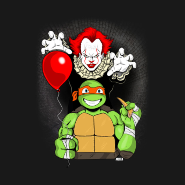 Turtle vs IT clown - Ninja Turtles - T-Shirt | TeePublic