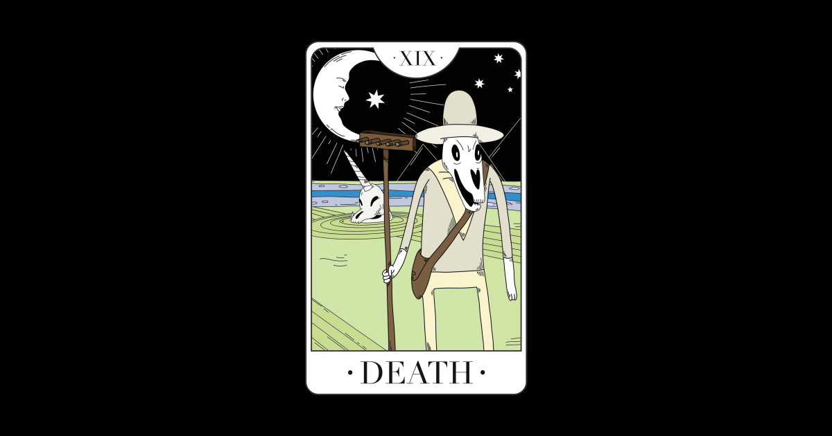 Death - adventure time tarot card - Adventure Time - Sticker | TeePublic