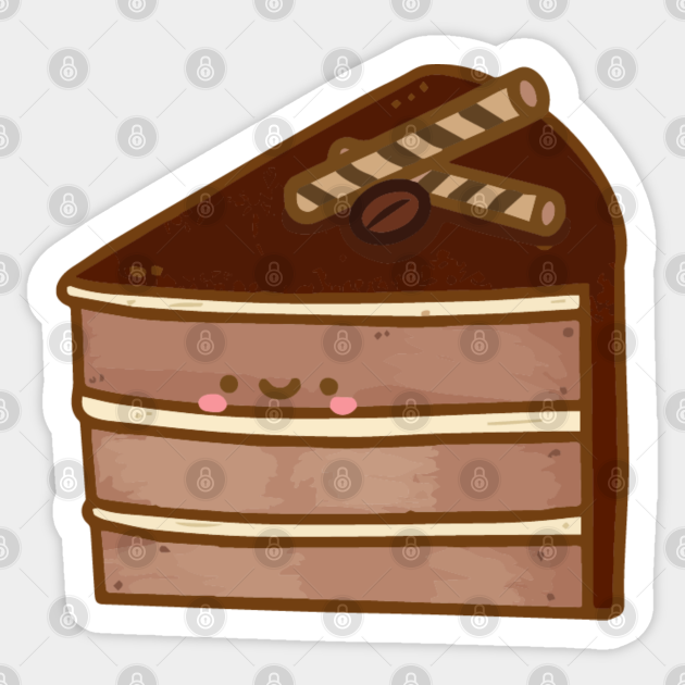 Tiramisu cake doodle design - Mariecdoodles - Sticker | TeePublic