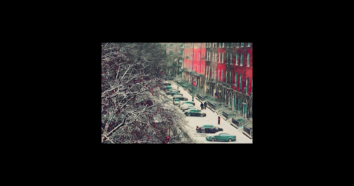 Fitzwilliam Square Winter - Fitzwilliam Square - Sticker | TeePublic