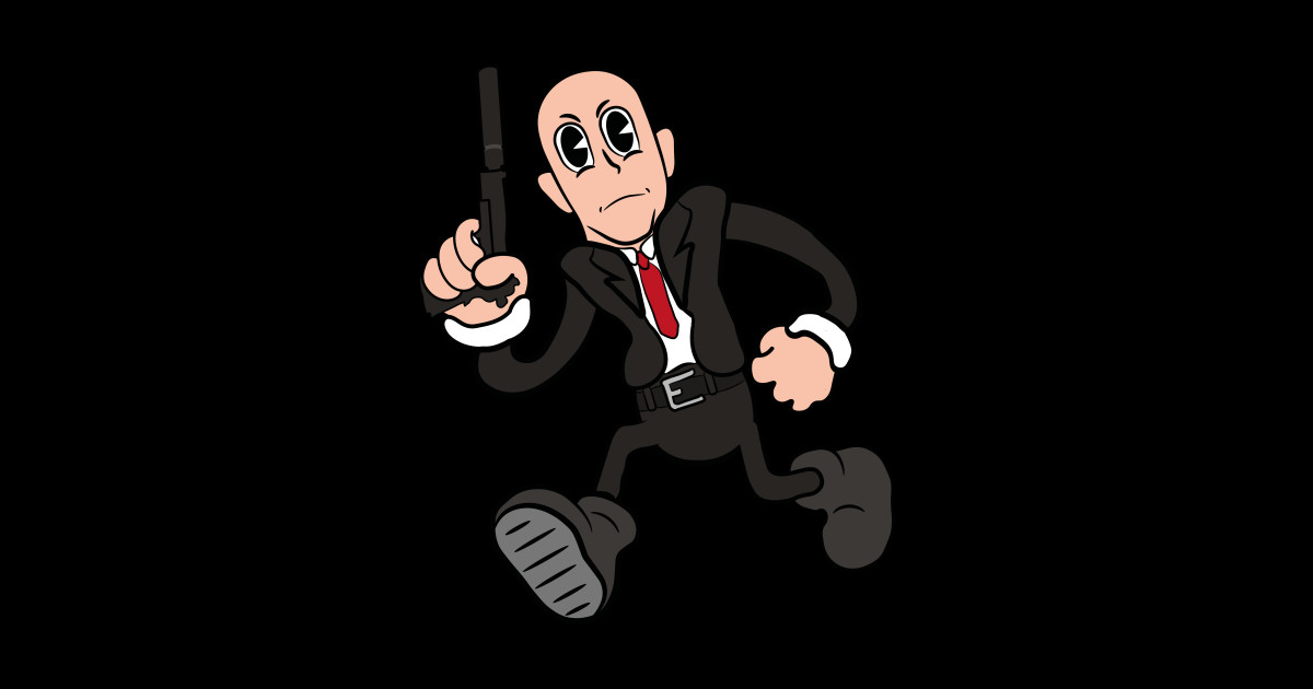 Secret agent bald assassin rubber hose vintage cartoon - Assassin ...
