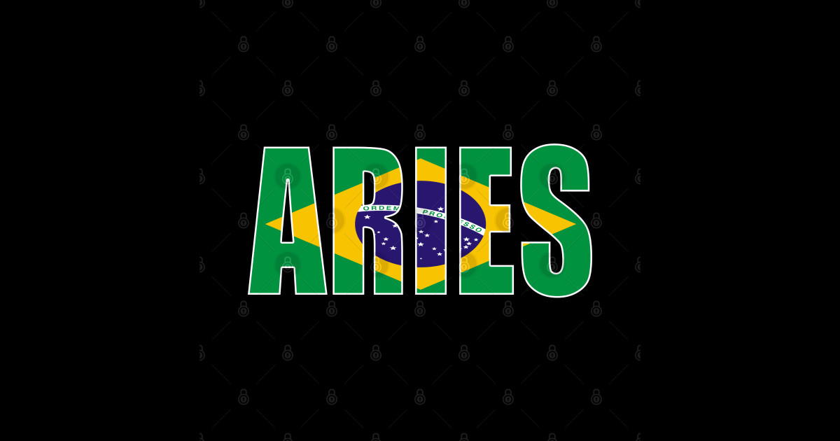 Aries Brazilian Horoscope Heritage DNA Flag - Aries Brazilian - T-Shirt ...
