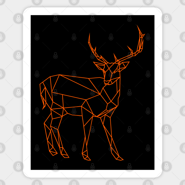 stag outline design - Stag - Sticker | TeePublic