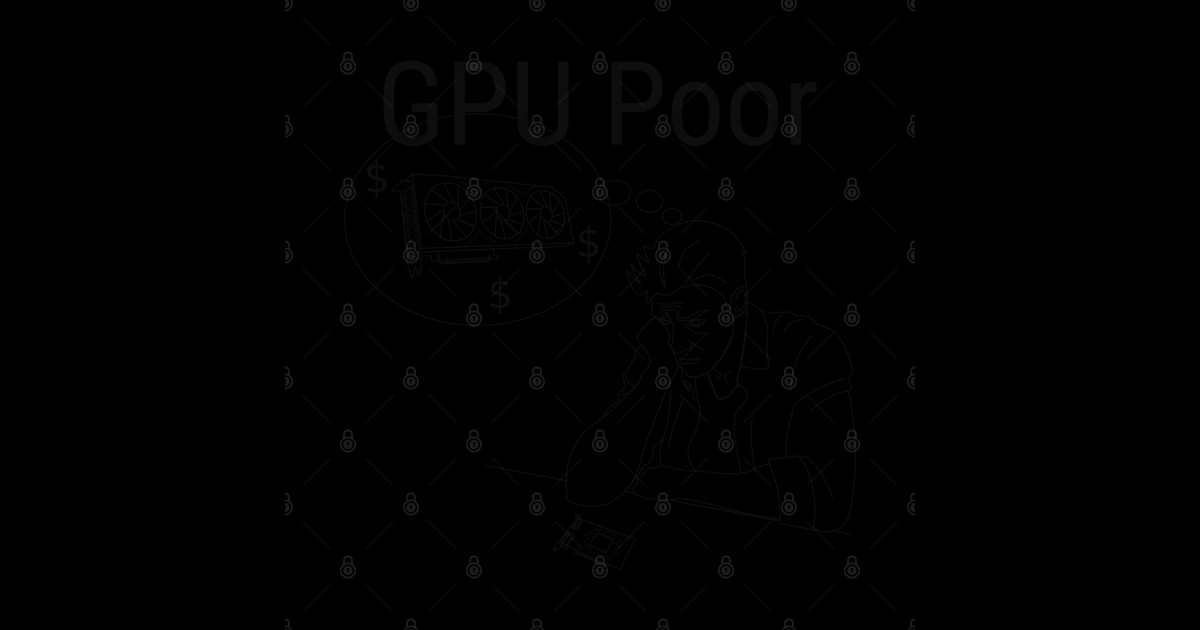 GPU Poor (Dark Lines) - Gpu - Sticker | TeePublic