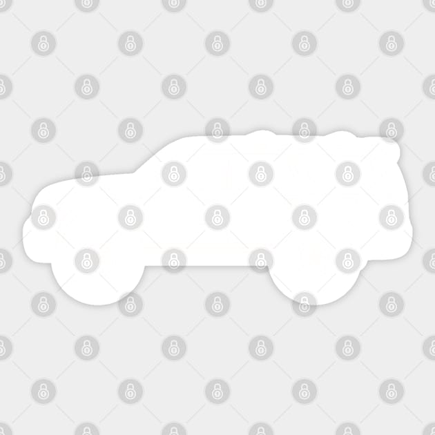 3rd gen 4runner Hilux surf white outline - Toyota 4runner - Sticker ...