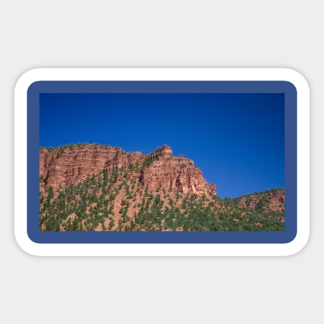 Blue Sky, Red Rocks, Evergreens - Red Rocks - Sticker | TeePublic