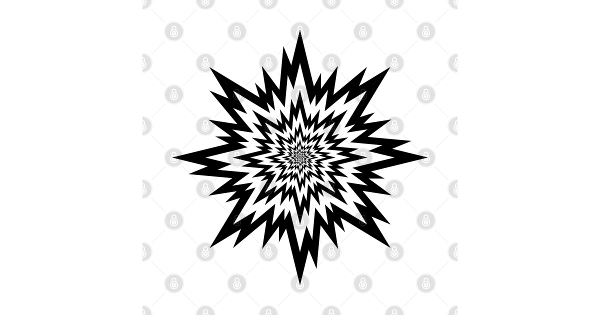 Black Zig Zag Explosion Design Moule T Shirt Teepublic