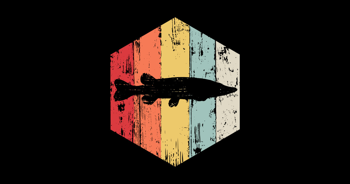 Northern Pike Musky Fisherman Vintage Retro Style Gift - Musky Pike ...