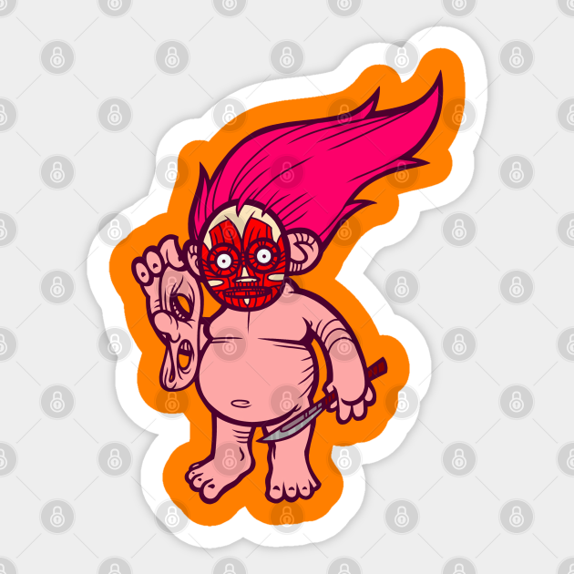 Troll Face - Orange - Sticker | TeePublic