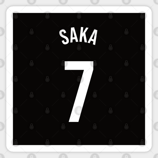 Bukayo Saka Away Kit - 2022/23 Season - Bukayo Saka - Sticker | TeePublic