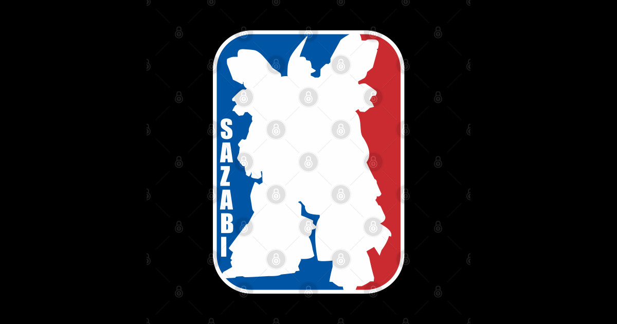 Gundam Sazabi nba logo baskelball - Gundam Sazabi - Sticker | TeePublic